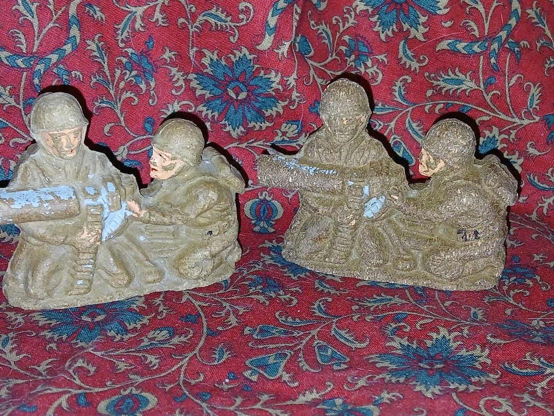 Pair of Vintage Sawdust/resin Composite Toys - Etsy
