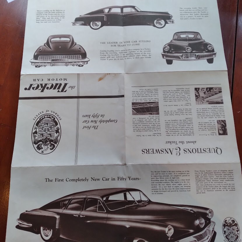 Antique Tucker Motor Car Brochure/poster - Etsy