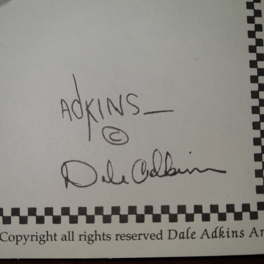 Vintage Dale Adkins Lithograph Featuring Dale Earnhardt Sr & Dale ...