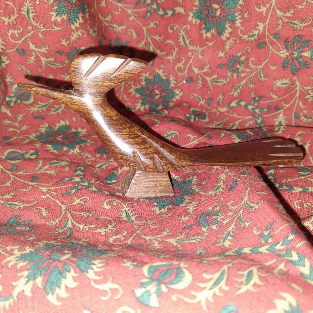 MCM Hand Carved Roadrunner - Etsy