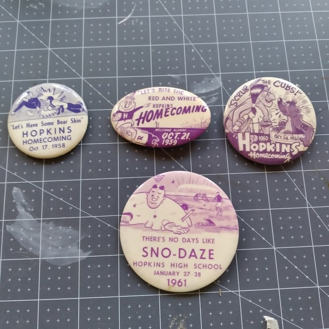 Set of 4 Hopkins High School Spirit Pins - Etsy