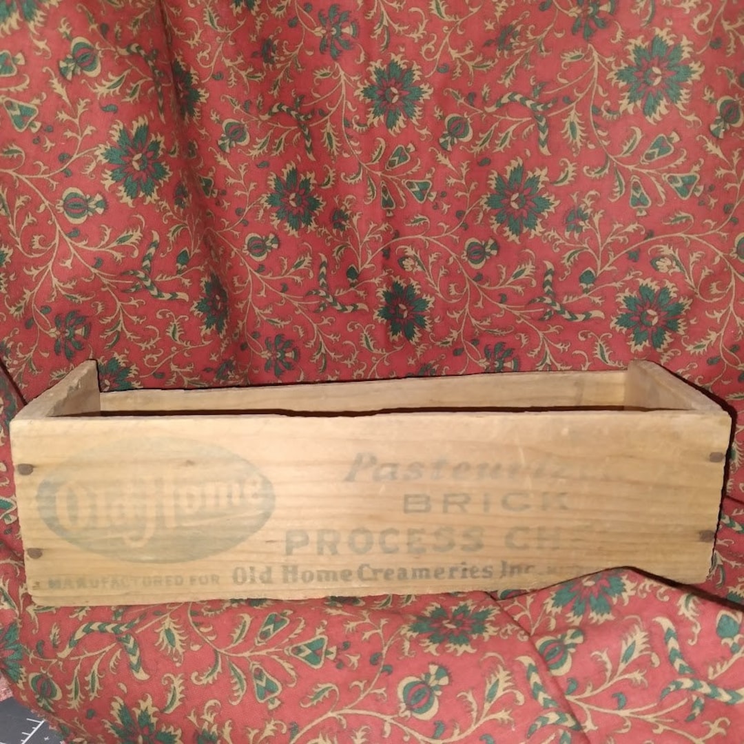 Vintage Wood Old Home Cheese Box - Etsy