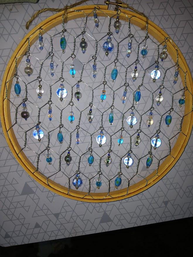 Chicken Wire Sun Cacher, Blues - Etsy