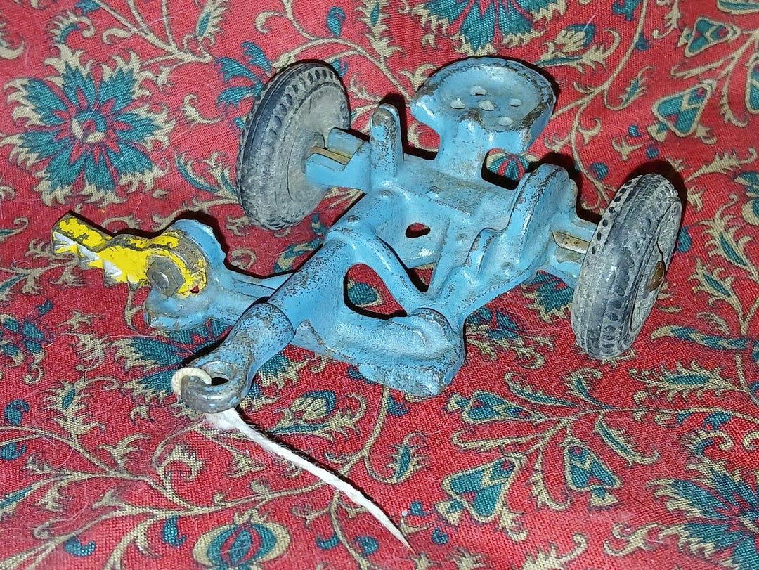 Vintage Arcade Farm Implement Tractor Toy Rare Blue - Etsy