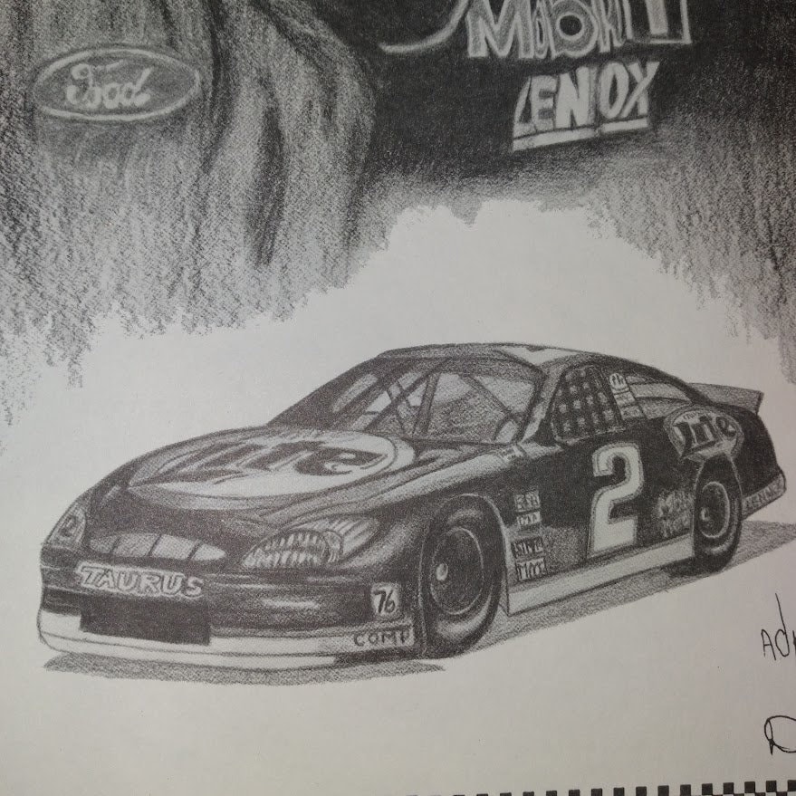 Vintage Dale Adkins Lithograph Featuring Rusty Wallace #2 - Etsy