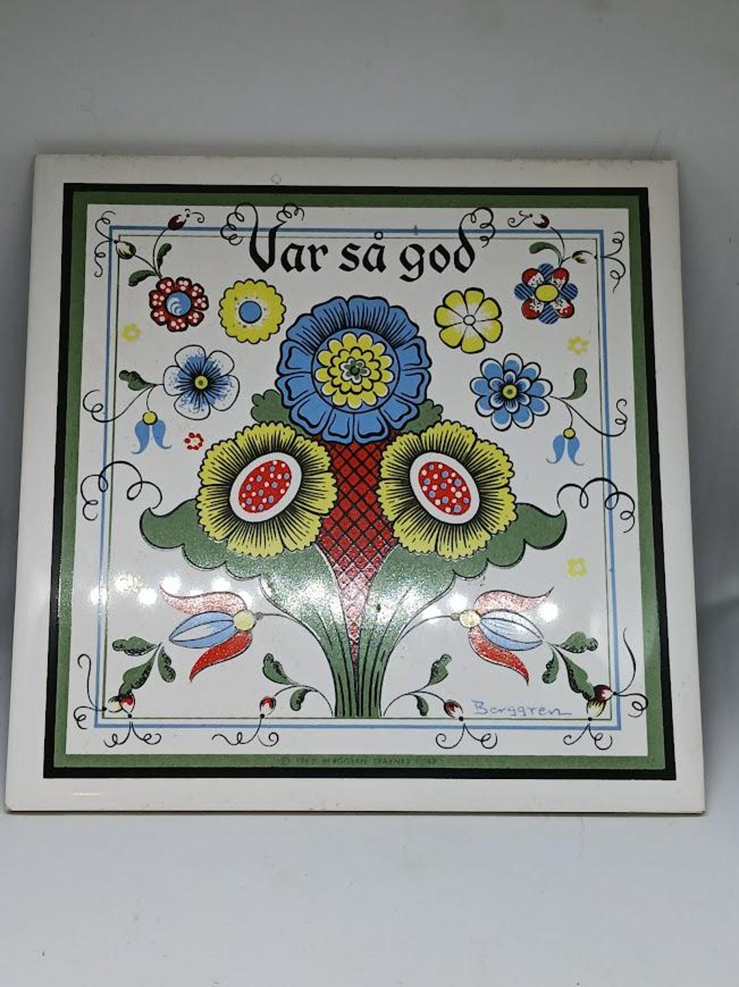 Vintage Berggren Trayner Original Tile - Etsy