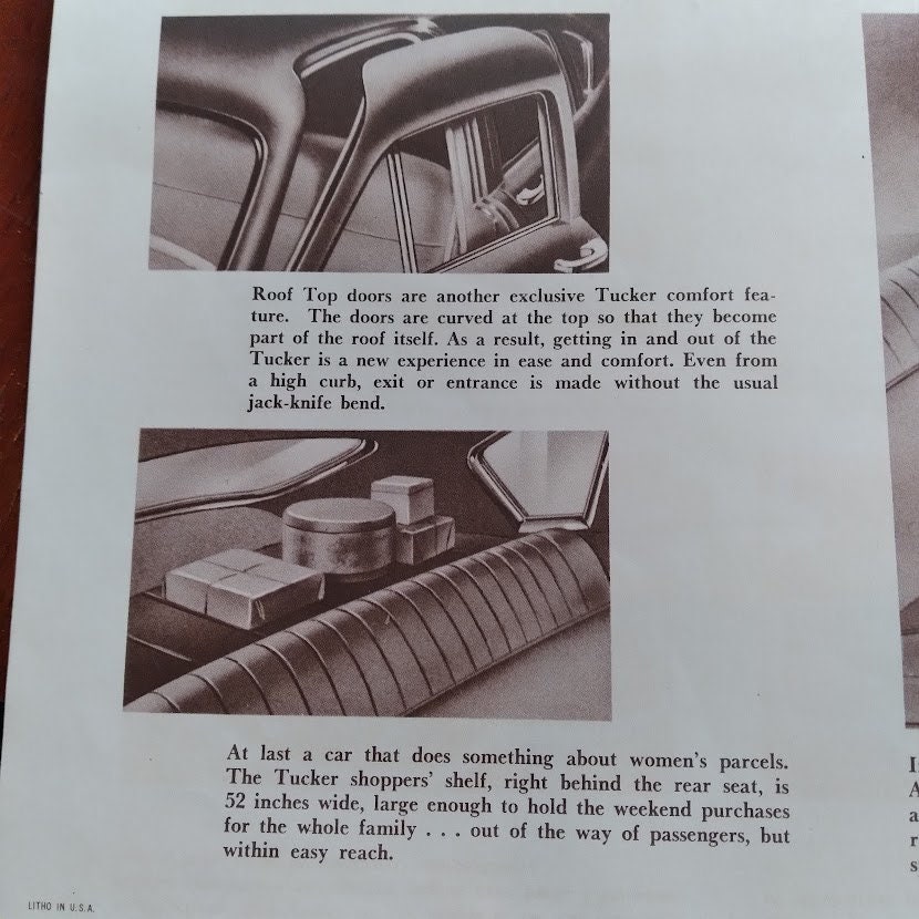 Antique Tucker Motor Car Brochure/poster - Etsy