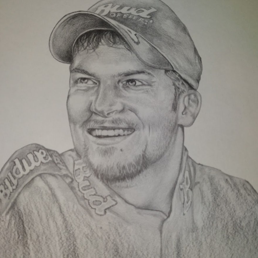 Vintage Dale Adkins Lithograph Featuring #8 Dale Earnhardt Jr - Etsy