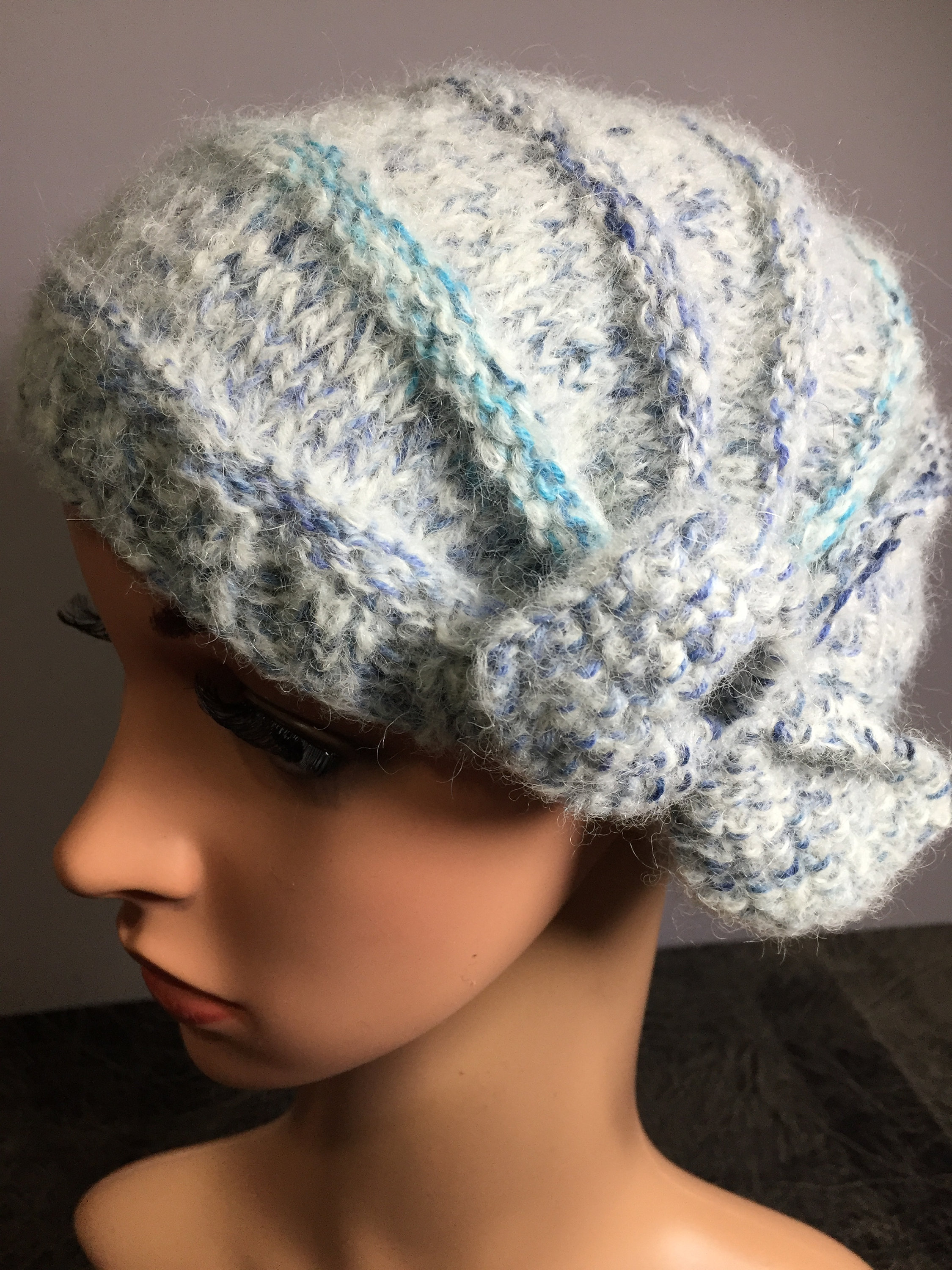 Luxury Hand Knit Cloche/slouch Hat Adult Size Fits Heads - Etsy