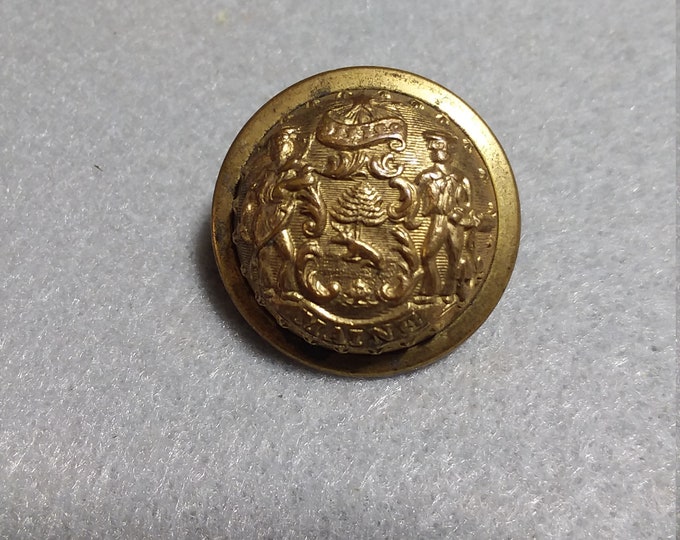Maine Civil War Uniform Button, Marked on Back Scoville Mfg Co ...