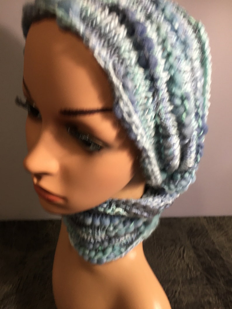 Pemaquid Waves Long Cowl/scarf Multi Shades of Blues/greys - Etsy