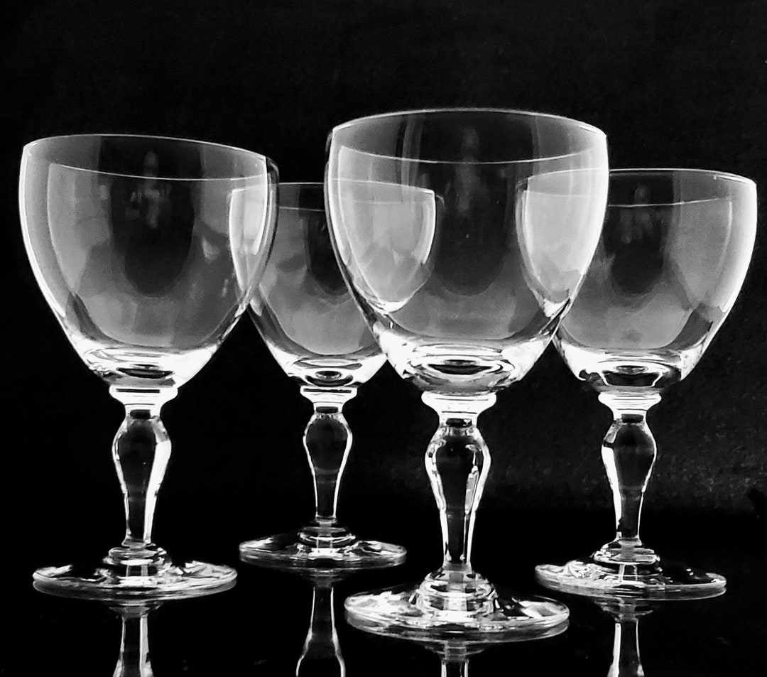 Bryce Crystal Goblets Flora Pattern Vintage Stemware Barware Lenox ...