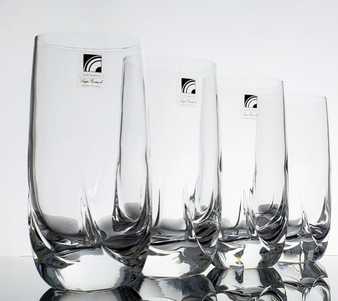 Bormioli Ravel Highball Glasses Tumblers Square Twist Base Luigi ...