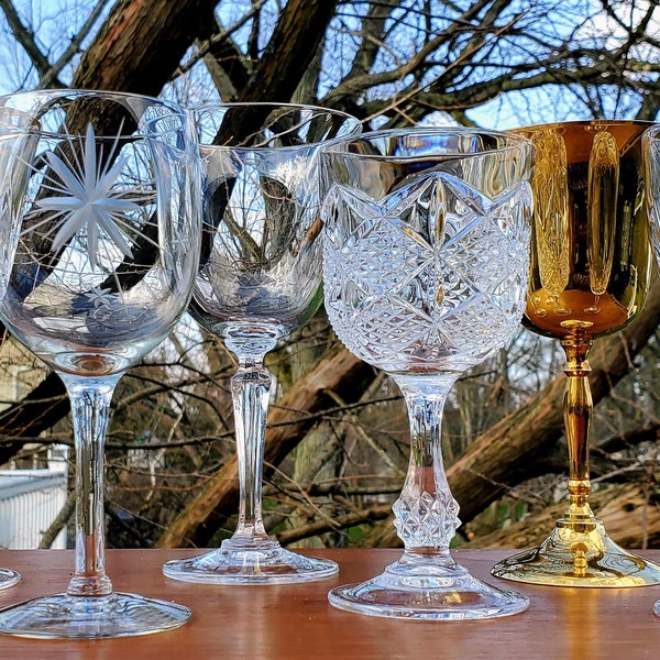 Vintage Wine Glasses - Etsy