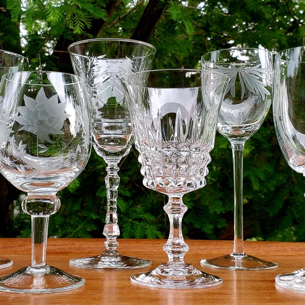Vintage Wine Glasses - Etsy