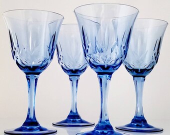 Light Blue Crystal Goblets - Etsy
