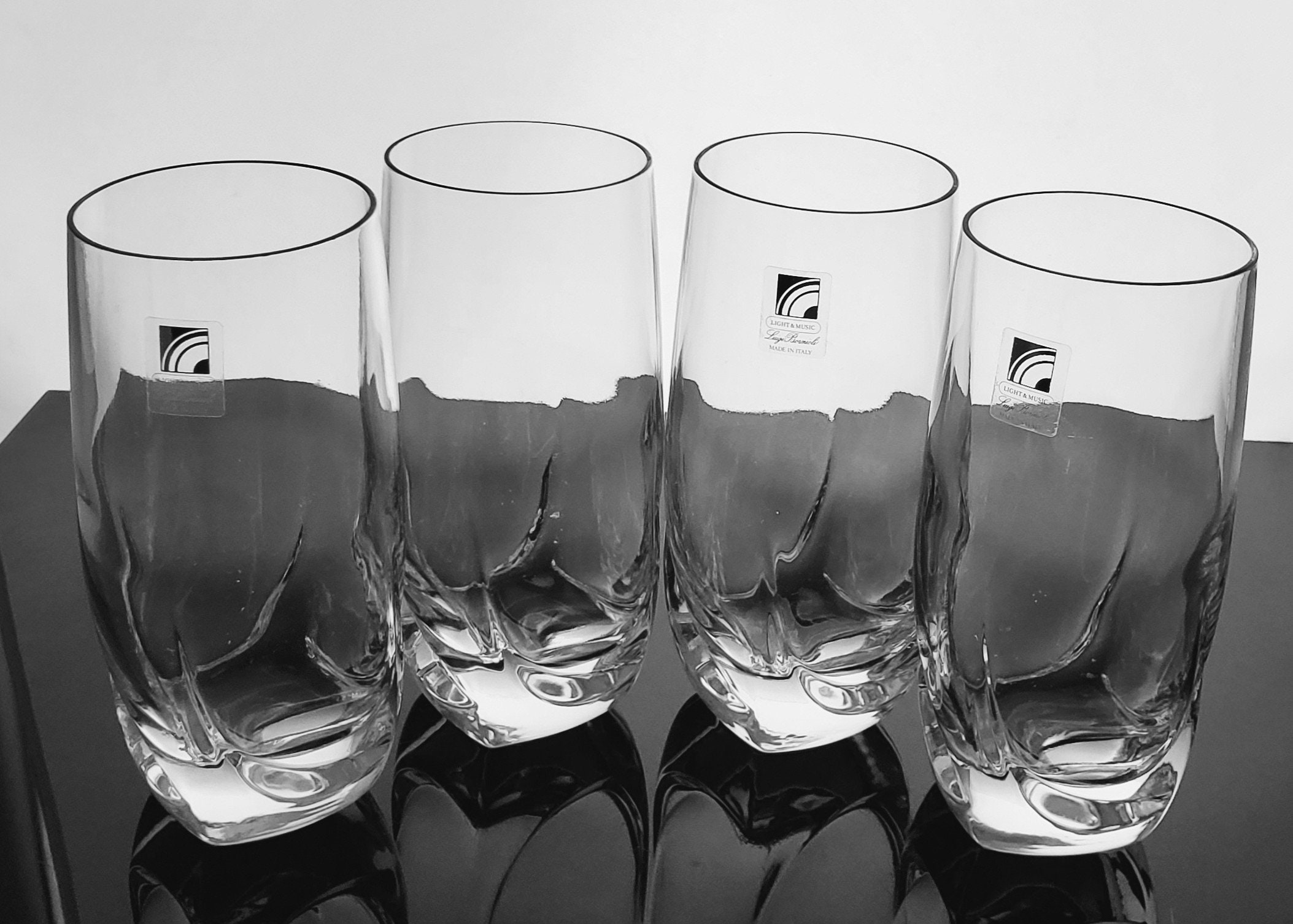Bormioli Ravel Highball Glasses Tumblers Square Twist Base - Etsy