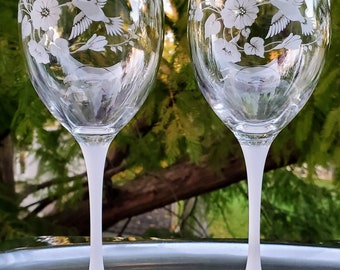 Avon Hummingbird Wine Glasses - Etsy