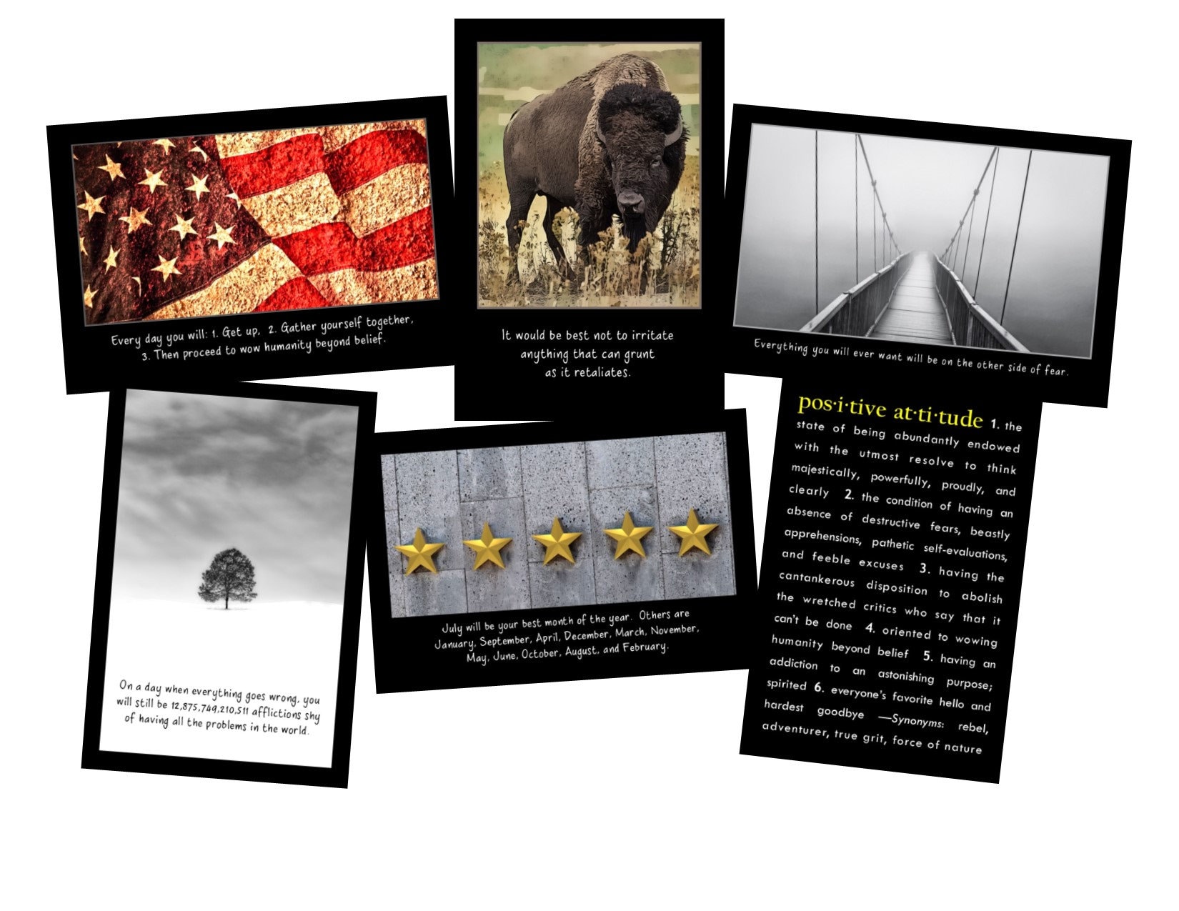 Set of 60 Mini Inspirational Posters 4x6 Poster Set - Etsy