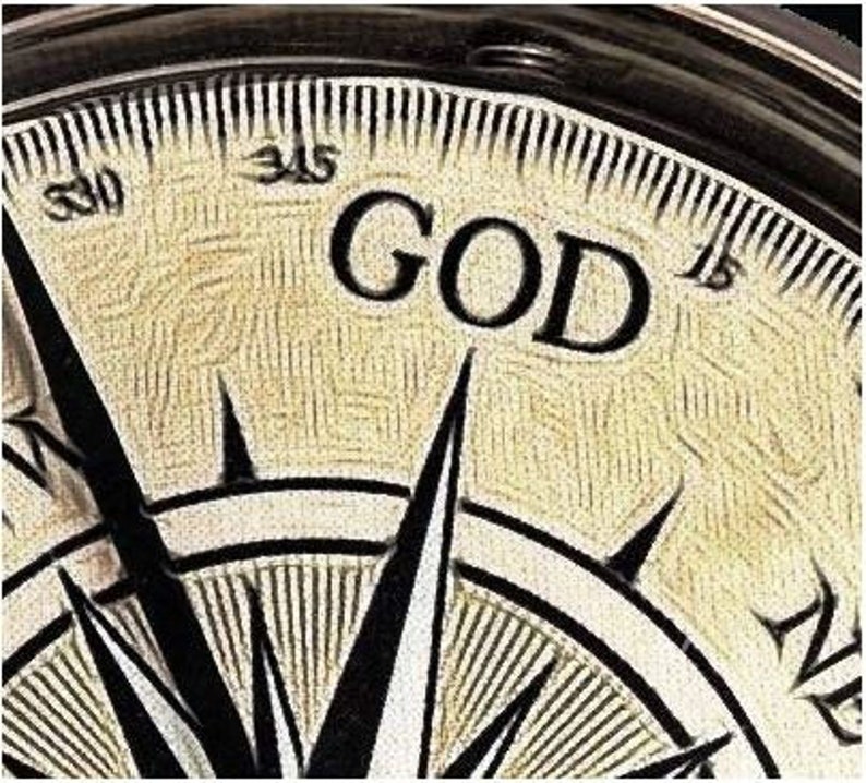 God is My Guide Compass Gift of Faith, Baptism Keepsake Gift ...