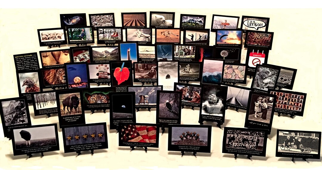 Set of 60 Mini Inspirational Posters 4x6 Poster Set - Etsy