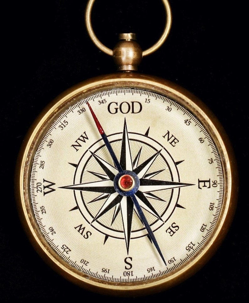 God is My Guide Compass Gift of Faith, Baptism Keepsake Gift ...