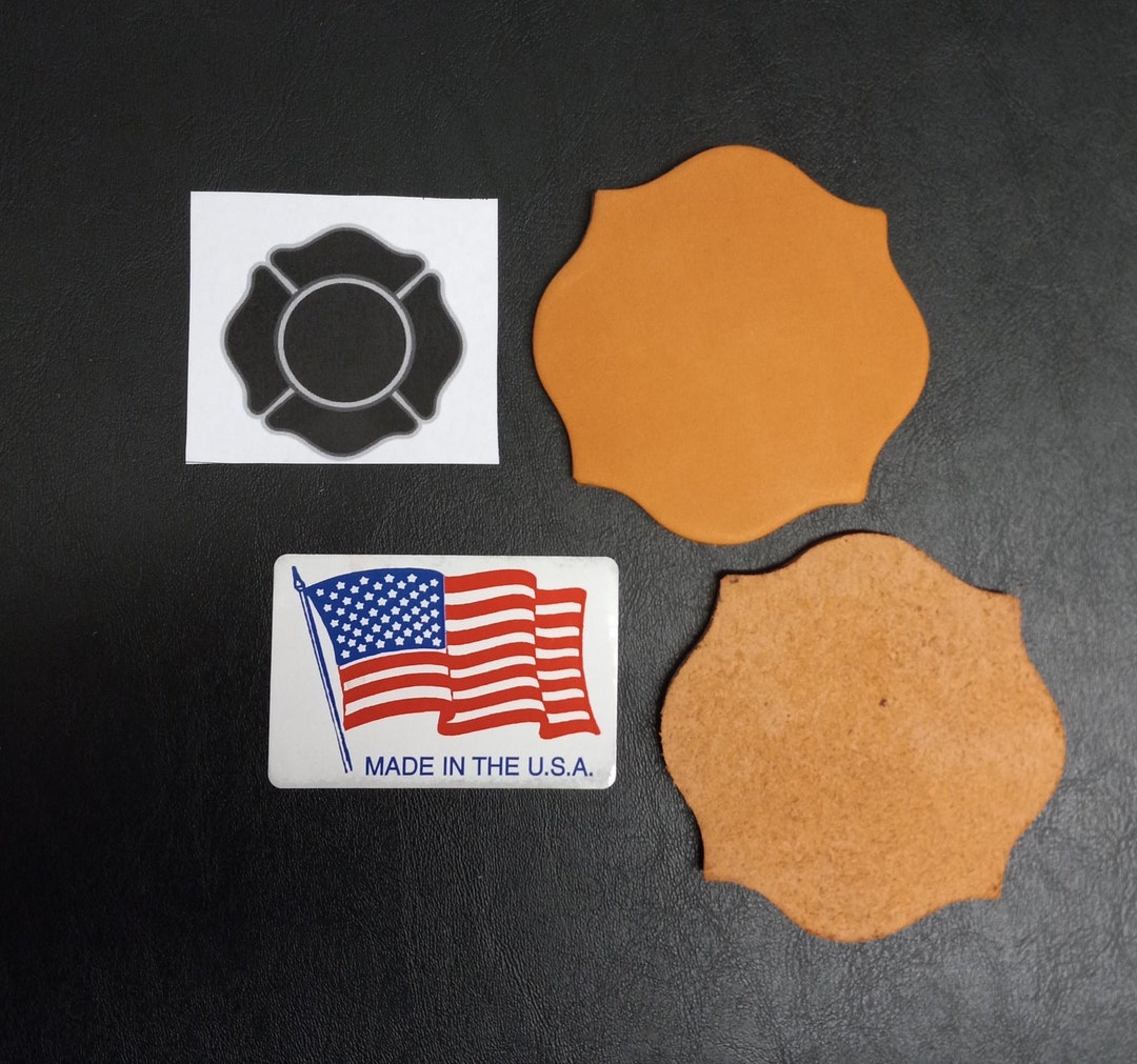 10 Pack of Genuine Veg Tan Die Cut Maltese Cross Patch Fireman Coaster ...