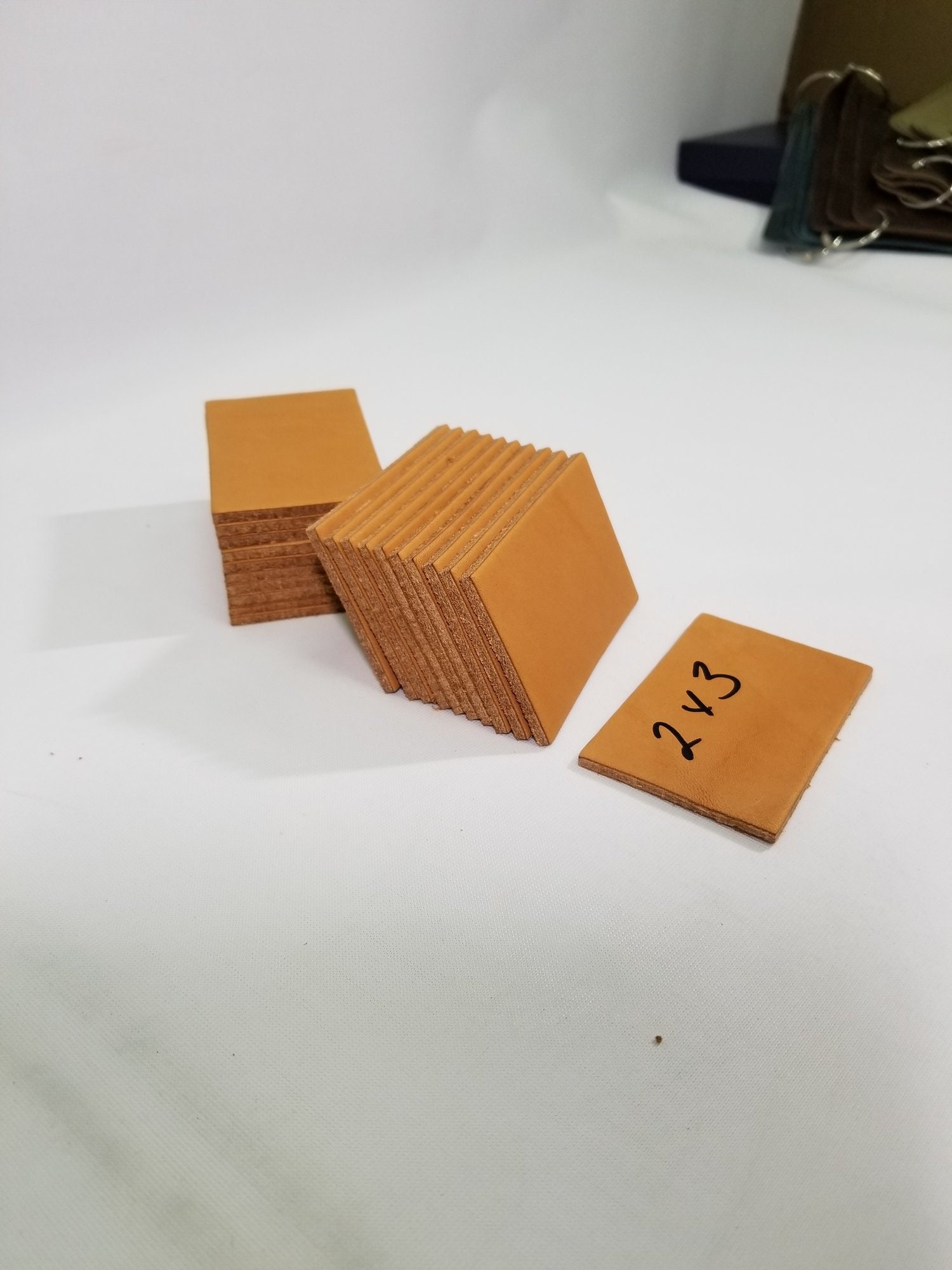 New Genuine Cowhide Leather Die Cut Hat Labels Hat Patches Blanks ...