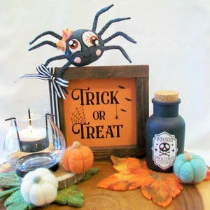 FELT SPIDER - Spider Tiered Tray - Fall Halloween Decoration - Autumn ...