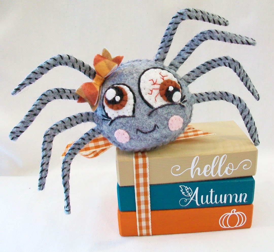 FELT SPIDER - Halloween Tiered Tray Spider - Fall Decoration - Autumn ...