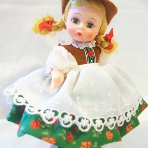 TYROLEAN GIRL Bent Knee Madame Alexander 8" Doll From the 1960s With ...
