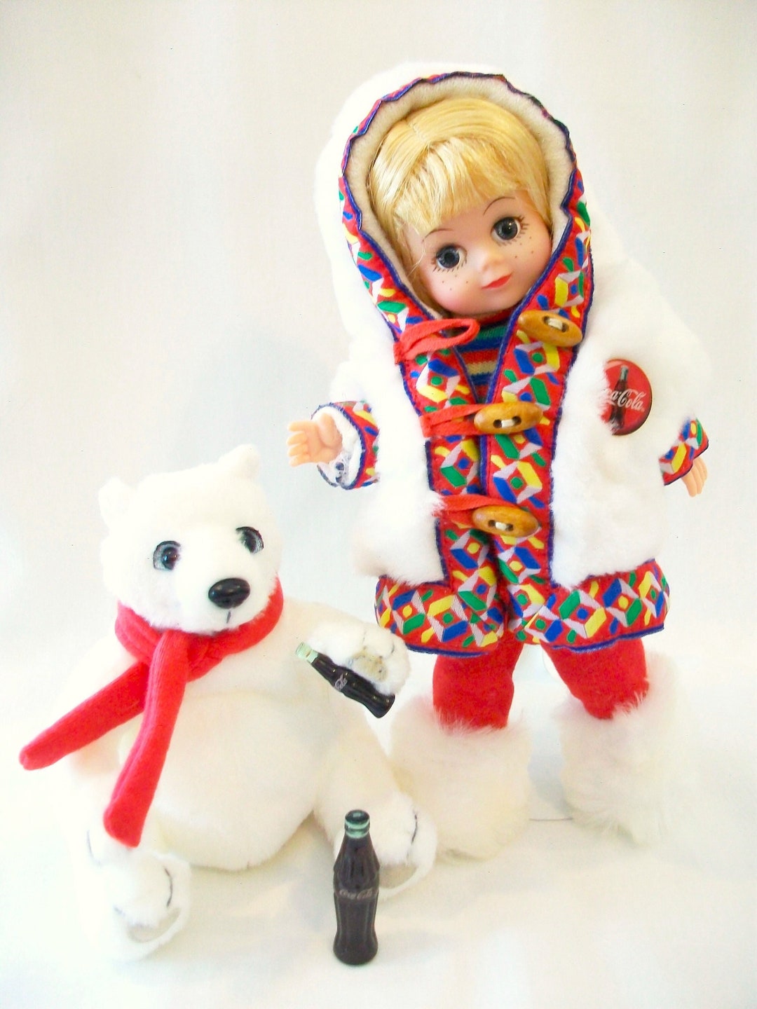 OFF to the NORTH POLE Madame Alexander 8" Coca Cola Eskimo Doll With ...