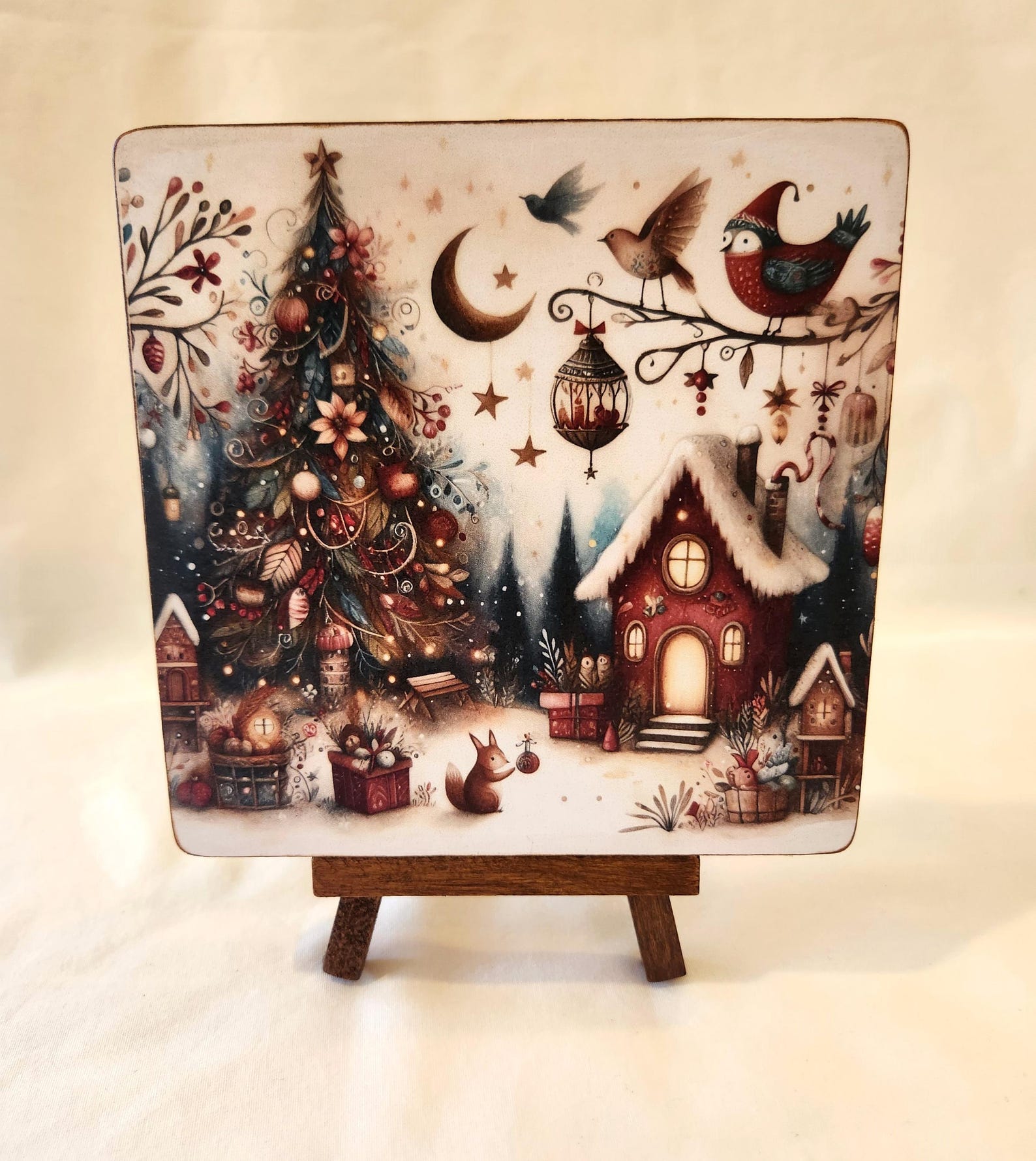 Primitive CHRISTMAS FOLK ART, Rustic Winter Wood Signs, Wooden Tree ...