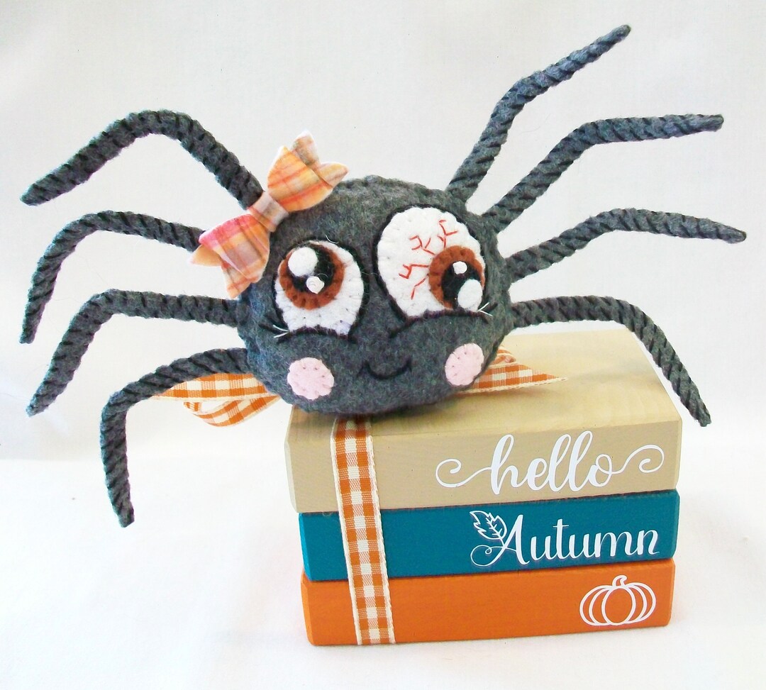FELT SPIDER - Halloween Tiered Tray Spider - Fall Decoration - Autumn ...