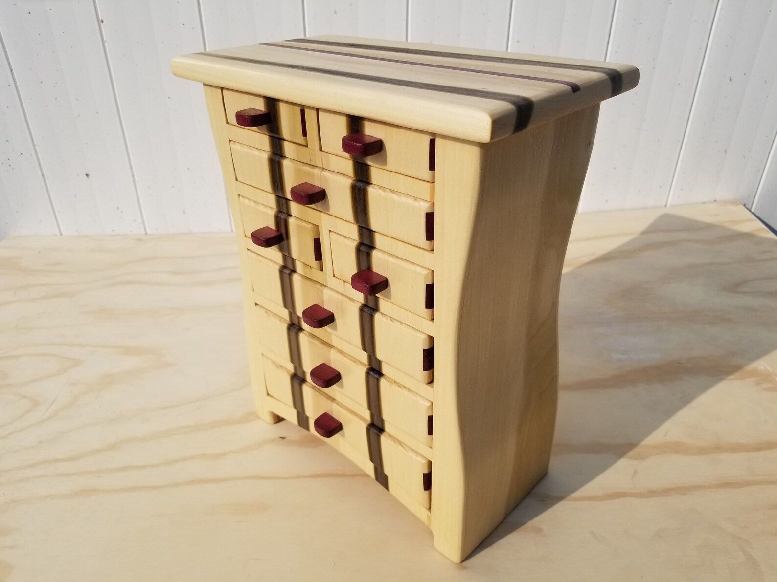 Bandsaw/ Jewelry Box Made From Poplar and Purple Heart - Etsy