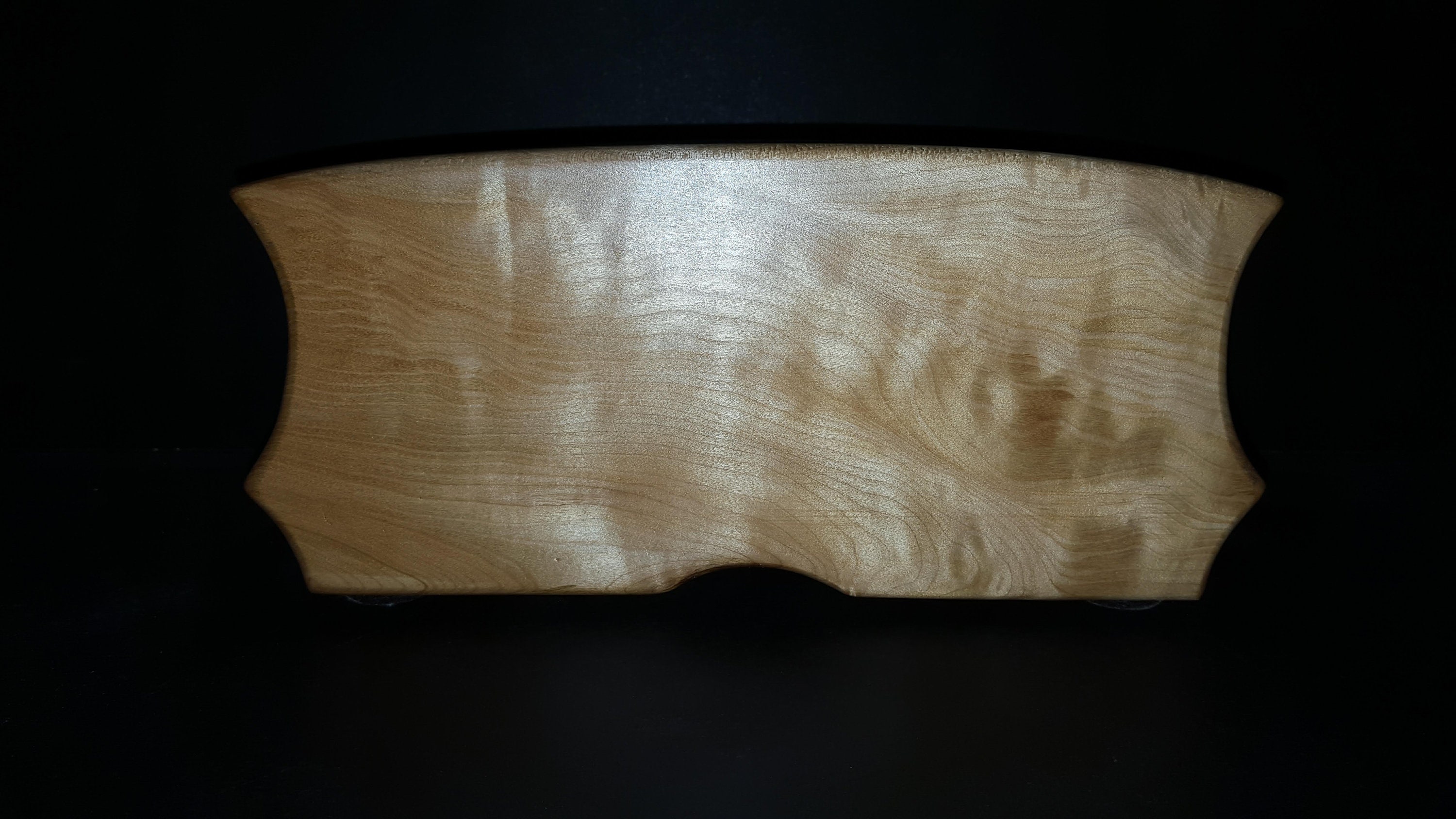 Bandsaw box made from quilted maple and black walnut