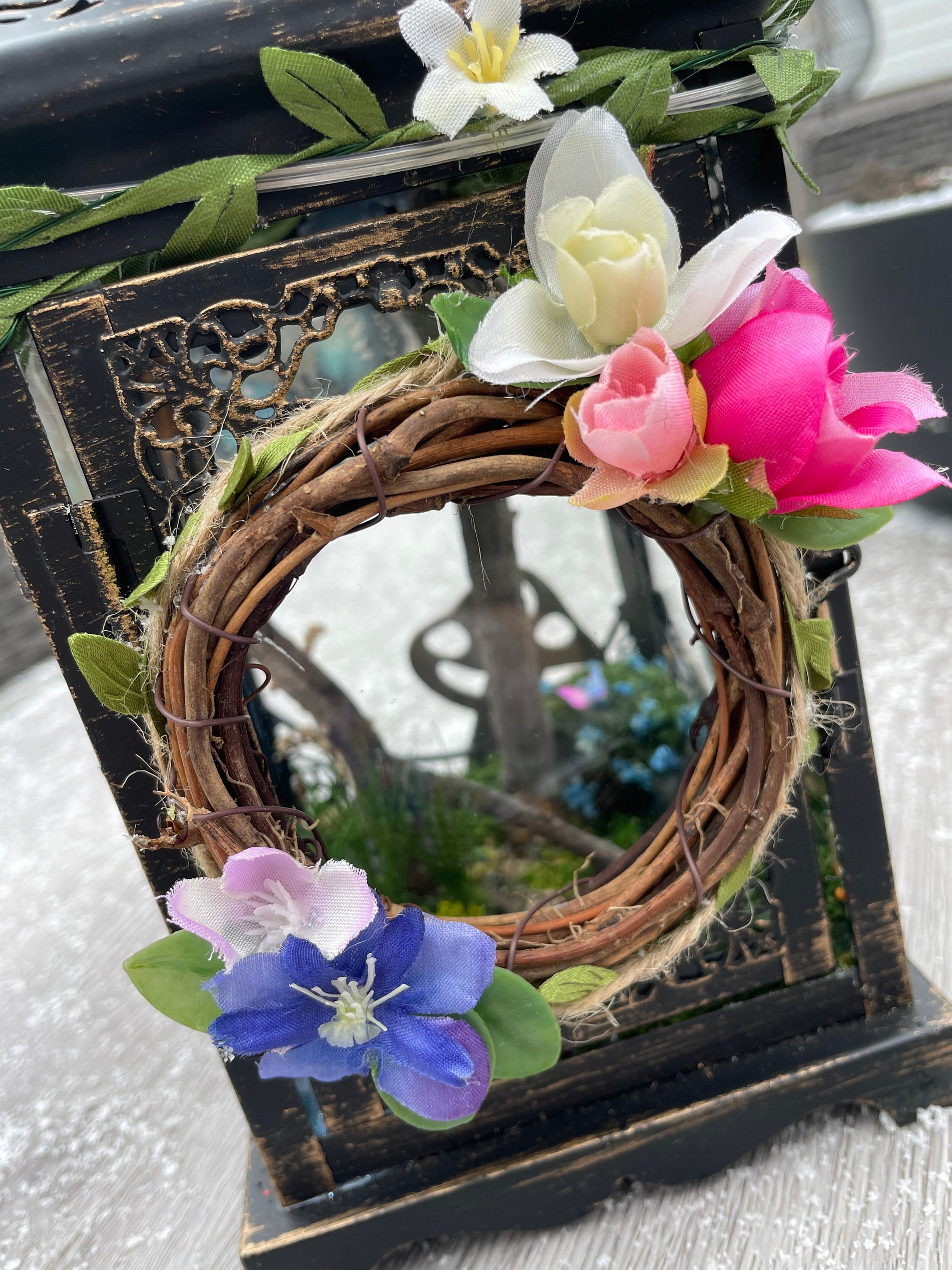 Lantern With Miniature Forest Inside, Light up Forest Lantern, Forest ...