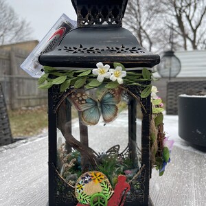 Lantern With Miniature Forest Inside, Light up Forest Lantern, Forest ...