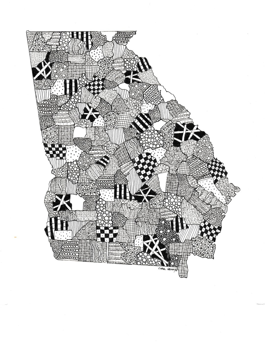 Original: Georgia, Pen and Ink - Etsy