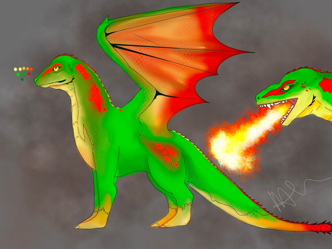 Dragon Concept Art - Etsy