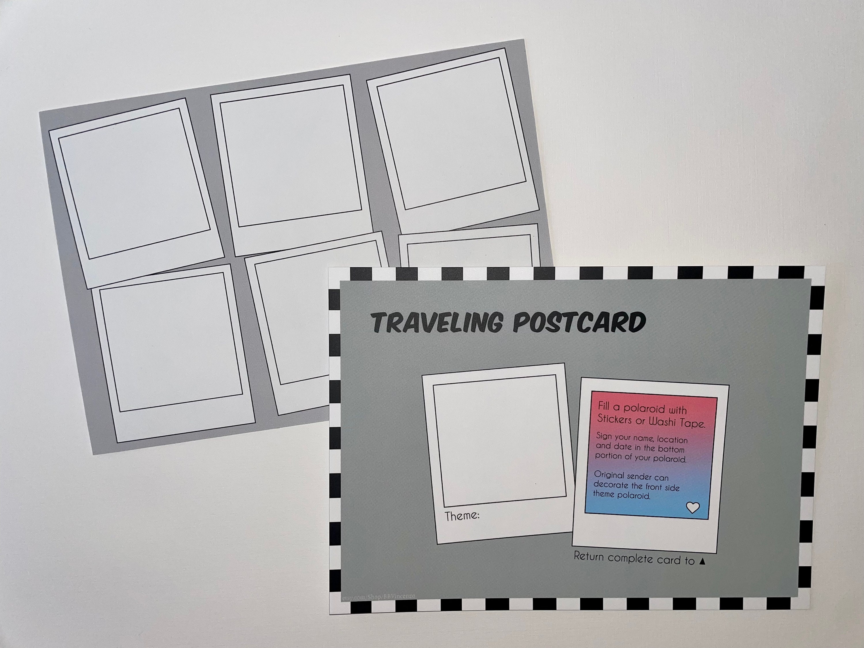 Traveling Postcards TPC Polaroid Theme - Etsy