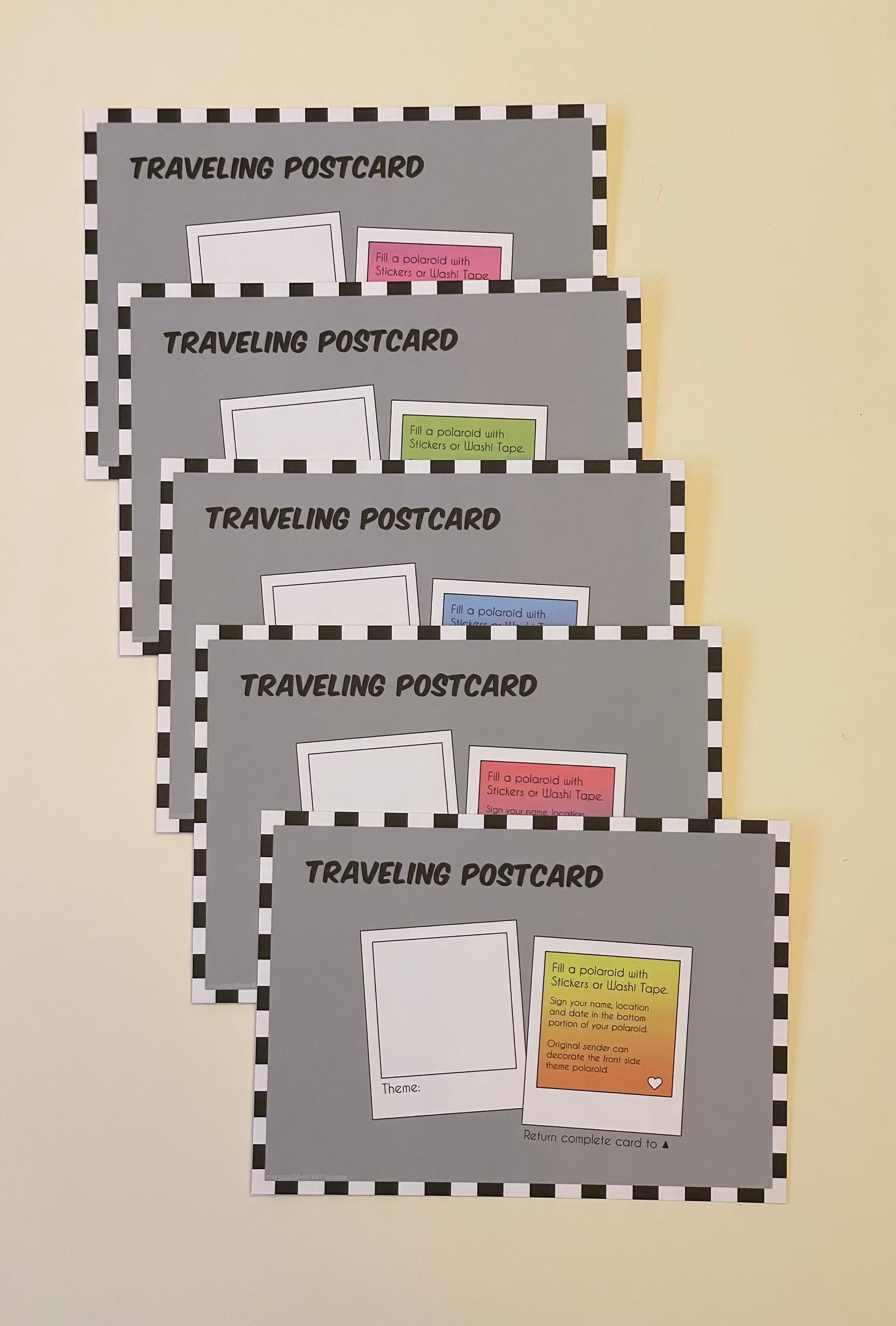 Traveling Postcards TPC Polaroid Theme - Etsy