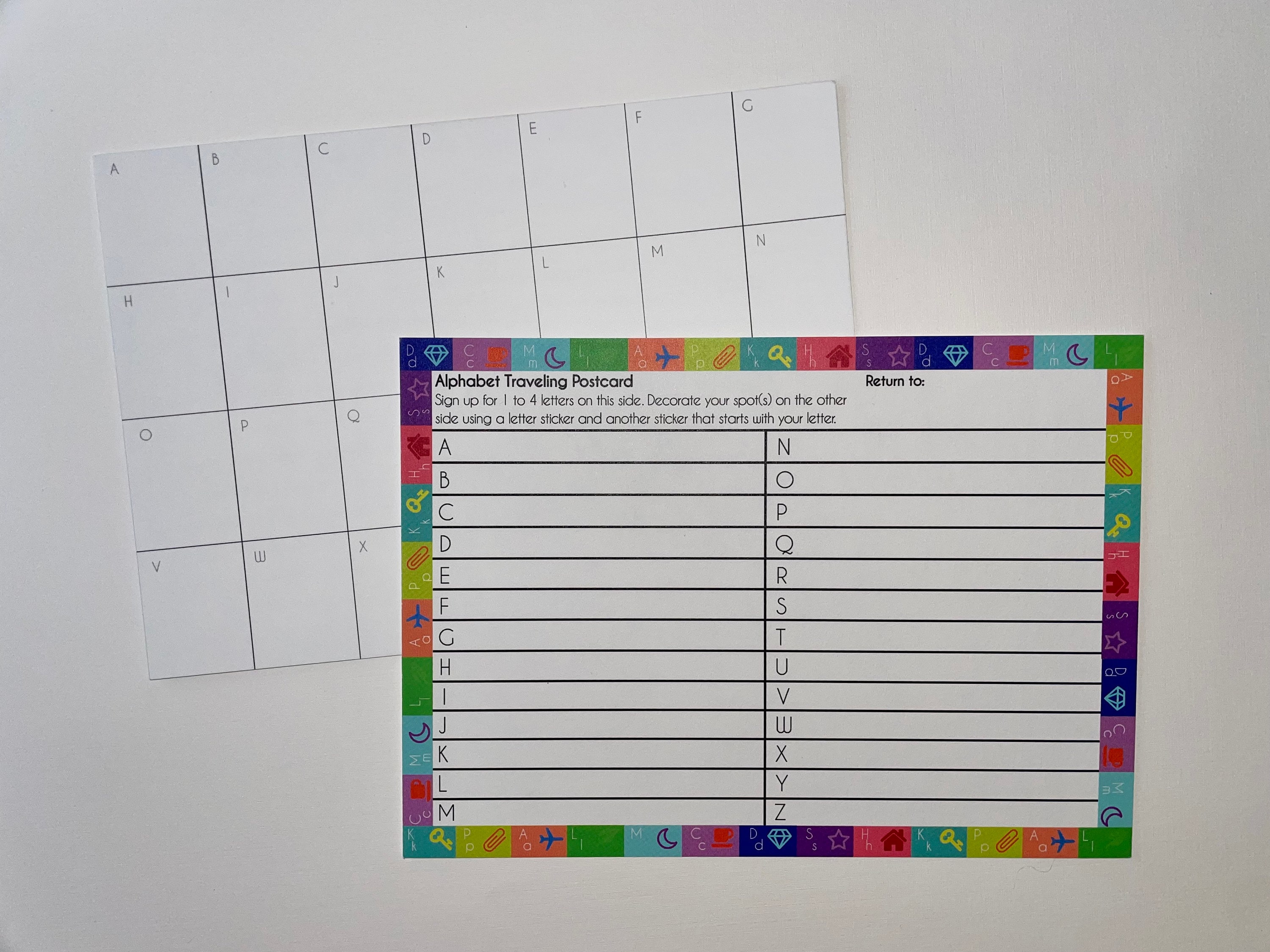 Traveling Postcard TPC Alphabet Theme - Etsy