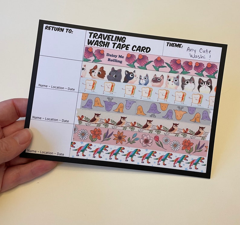Traveling Washi Tape Postcard (TPC) - Etsy