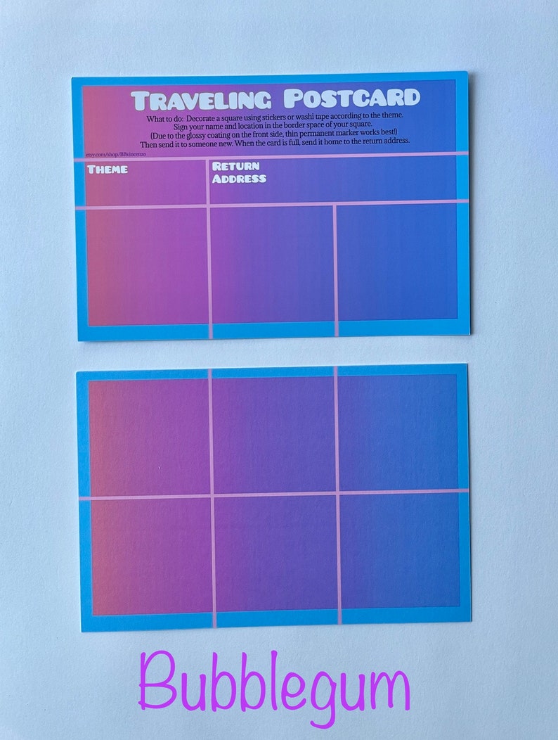 Color Block Traveling Postcards - Etsy