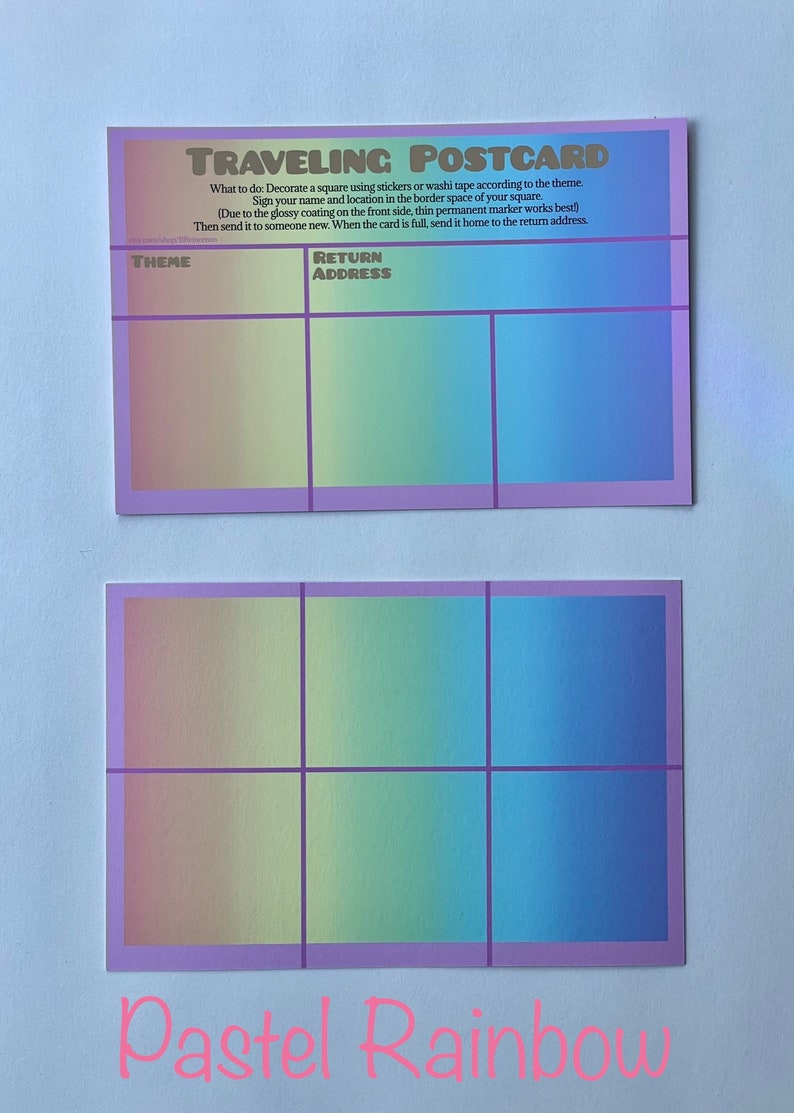 Color Block Traveling Postcards - Etsy