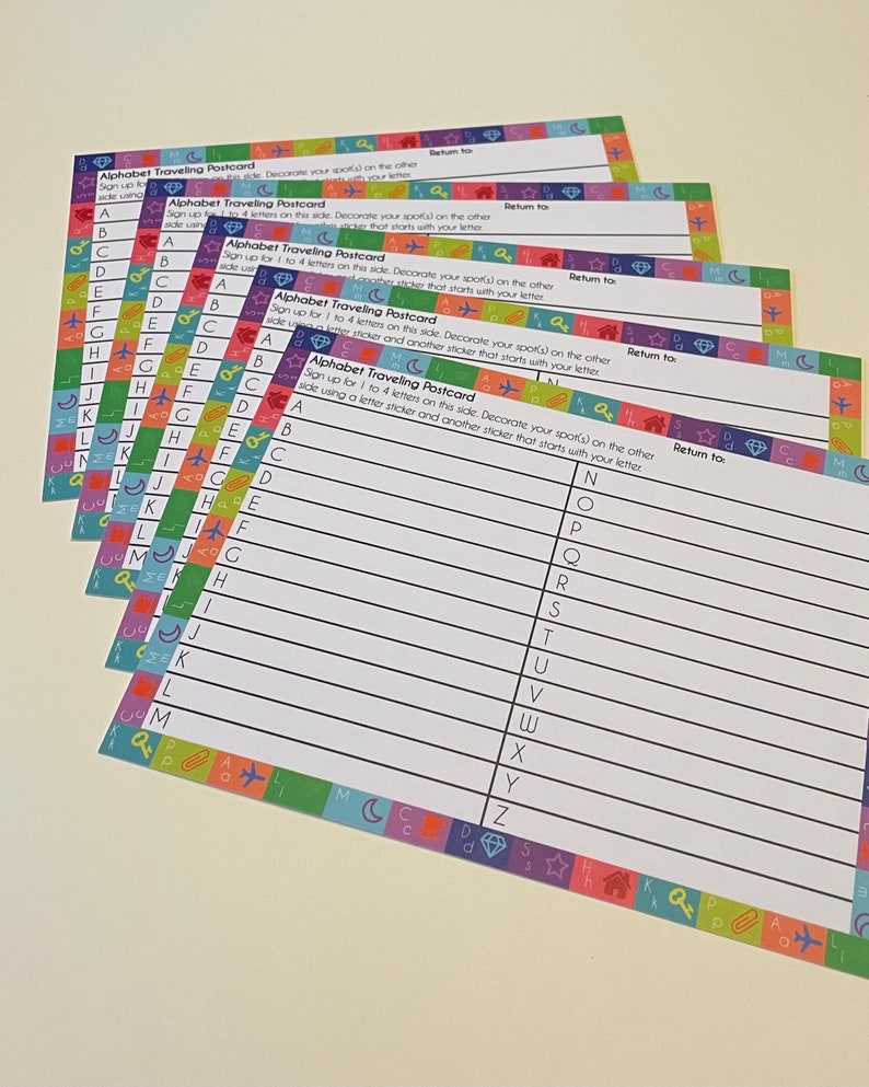 Traveling Postcard (TPC) Alphabet Theme - Etsy