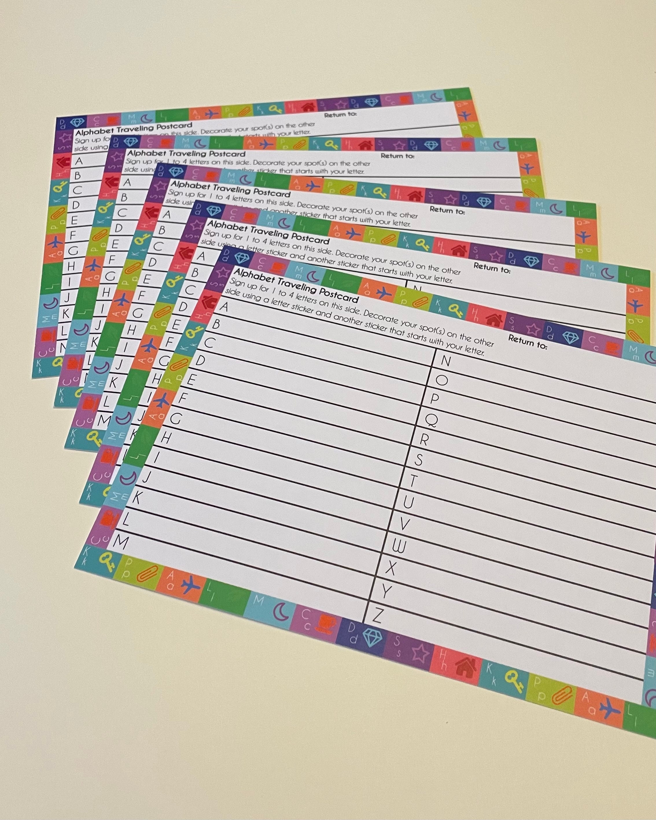 Traveling Postcard TPC Alphabet Theme - Etsy