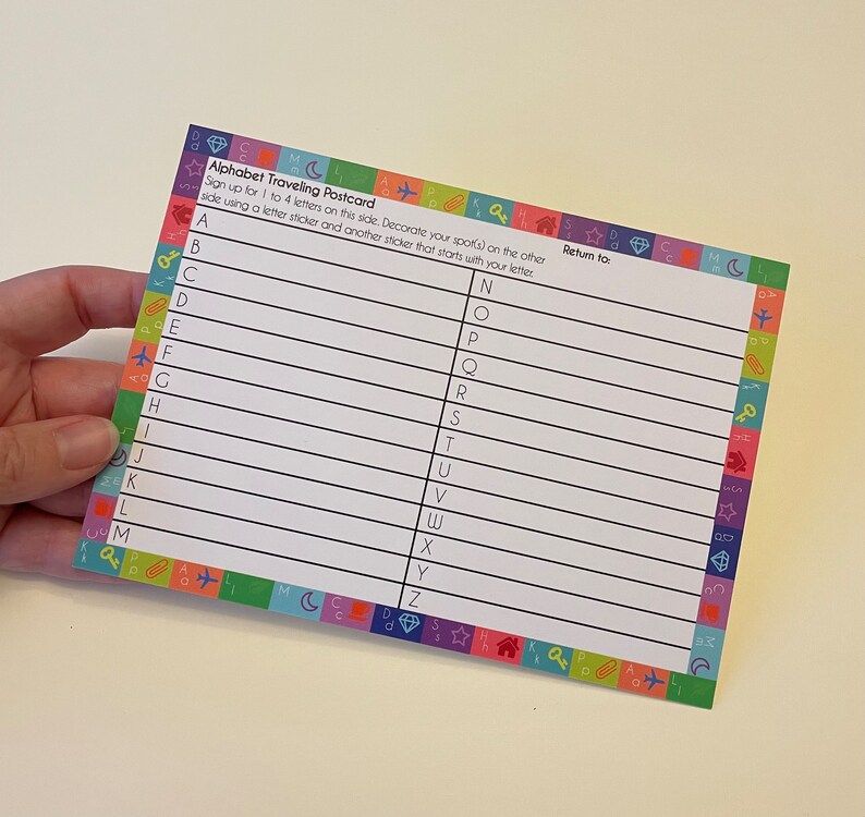 Traveling Postcard TPC Alphabet Theme - Etsy