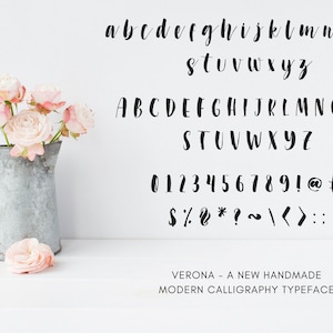 SALE! Verona Script - Handwritten Font - Brush Letter Font ...